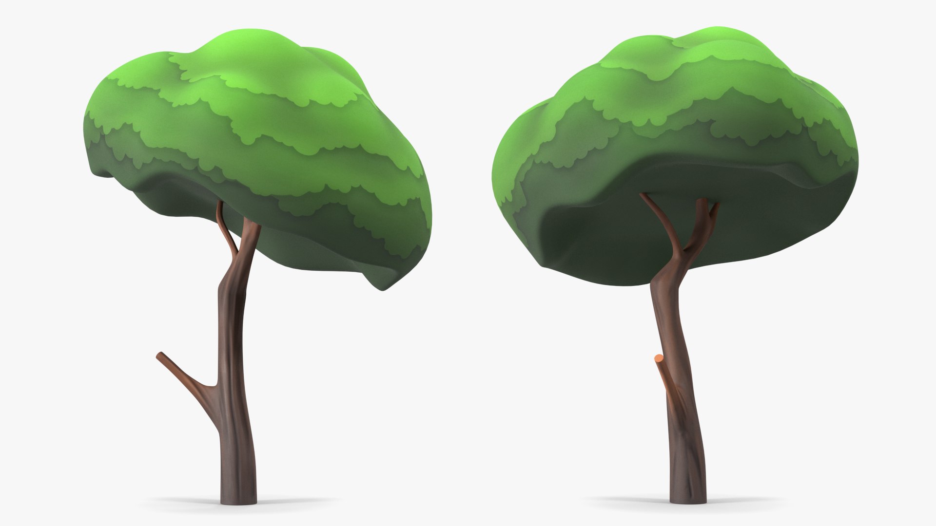 3D Model Small Cartoon Tree Crooked Handpaint Texture - TurboSquid 2169165