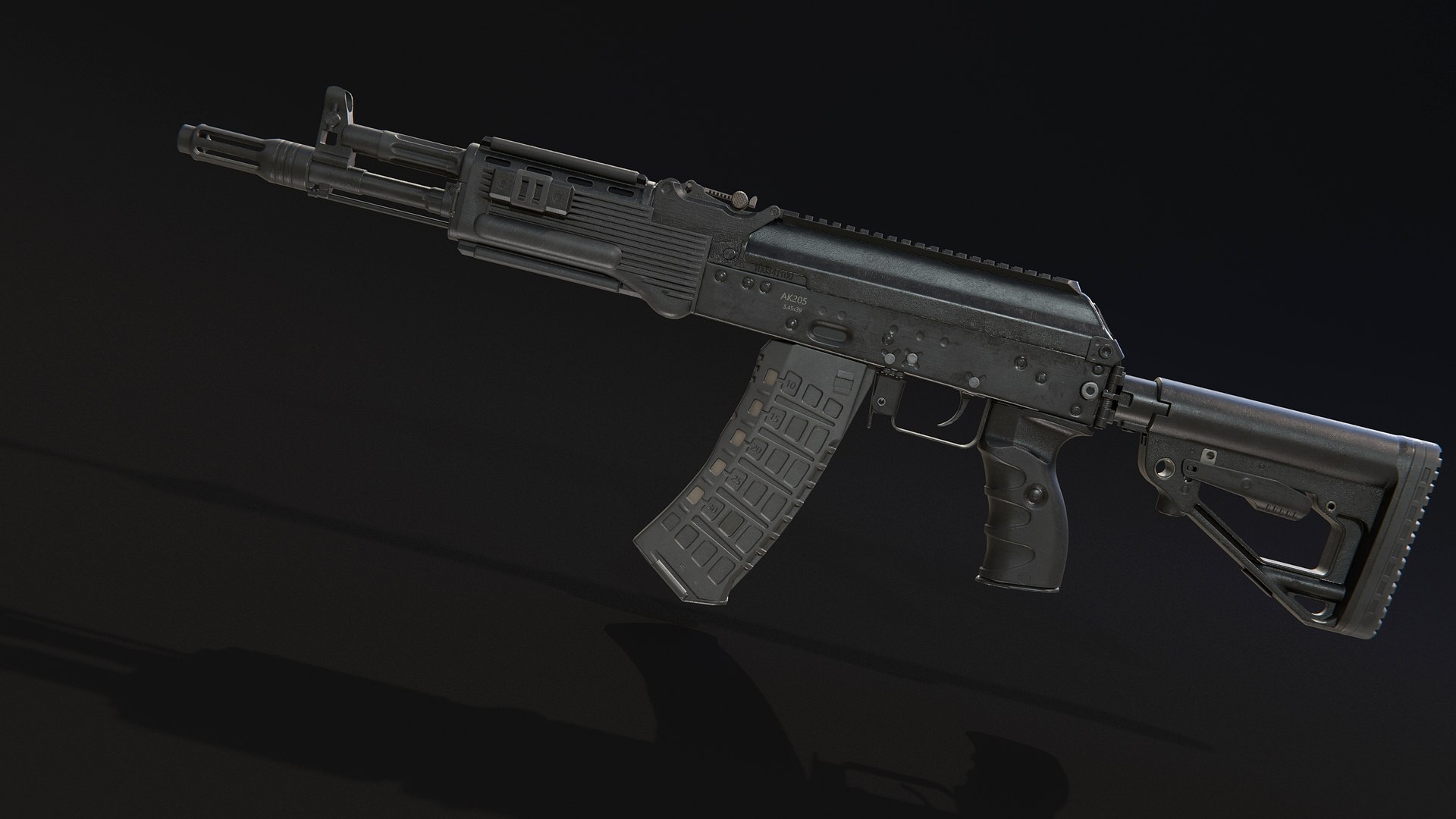 3D AK-205 Assault Rifle Kalashnikov 200 Series - TurboSquid 2415424