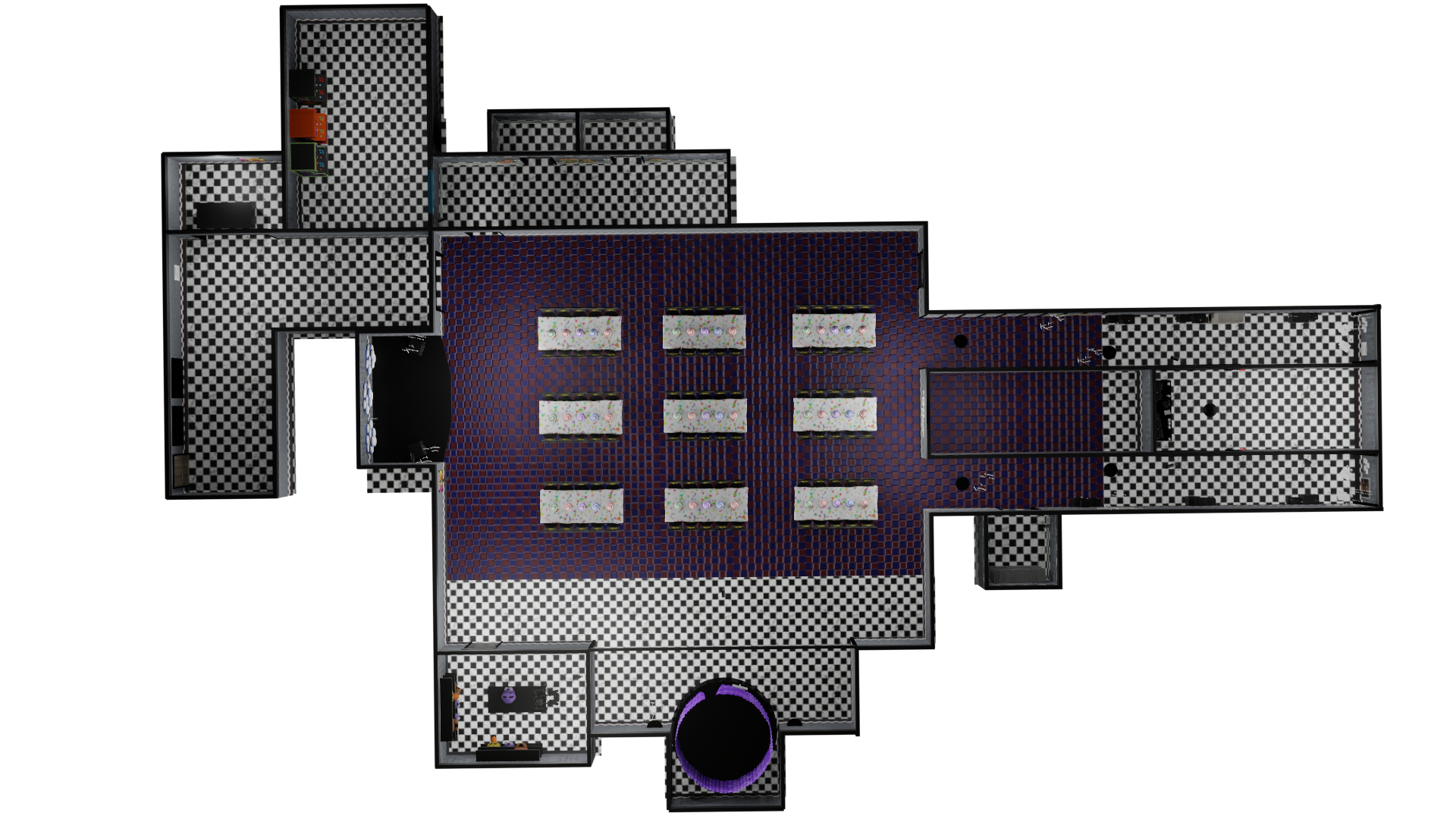 Mapa Fnaf 1 completo Modelo 3D - TurboSquid 1831780