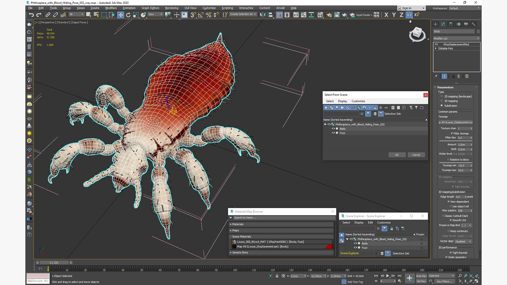 3D Phthiraptera With Blood Hiding Pose - TurboSquid 2284144