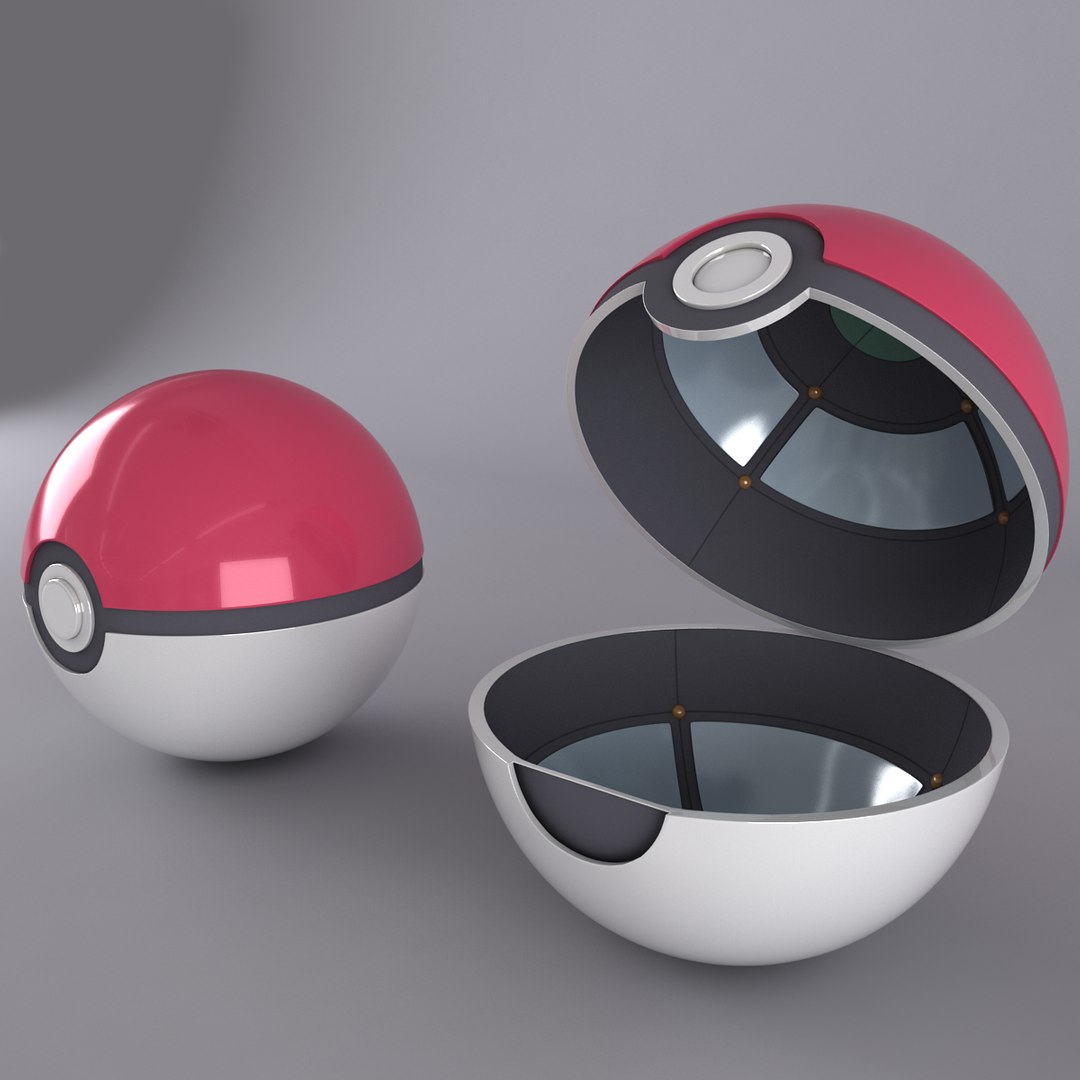 Pokeball Pokemon Original 3d Model