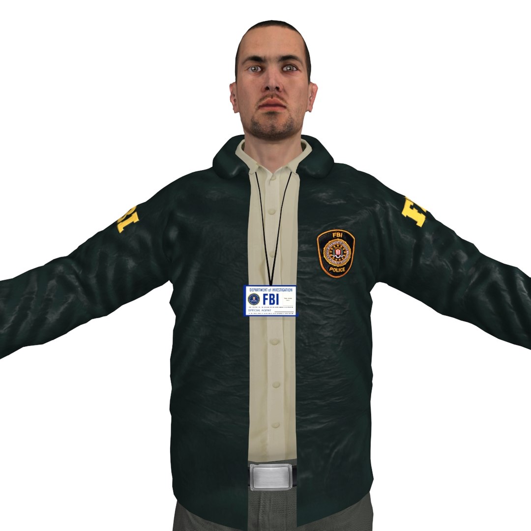 3d Rigged Fbi Agent 3