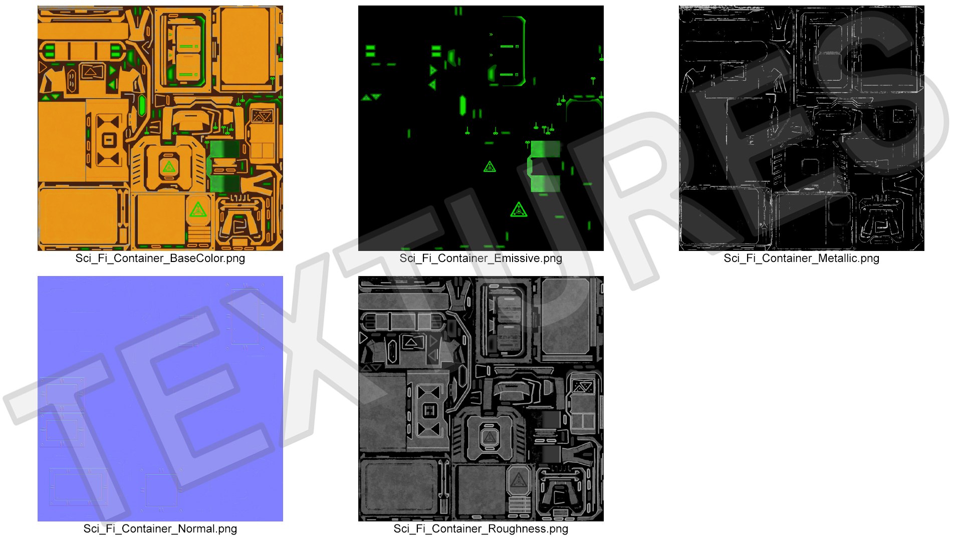 3D Sci-Fi Supply Crate Orange - TurboSquid 2349710
