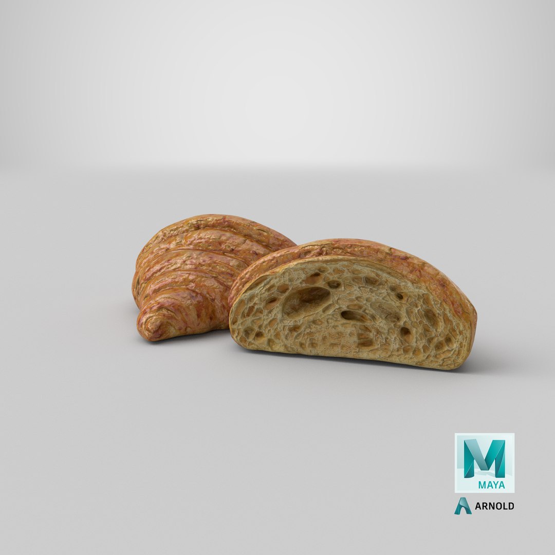 3D model Croissant Cut - TurboSquid 1883664