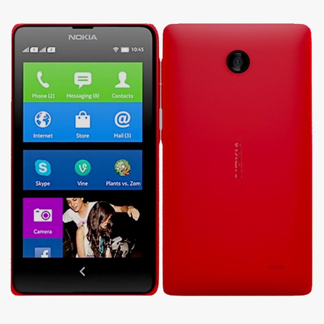 3d nokia x red model