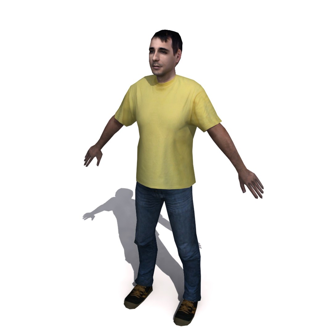 3d human character model