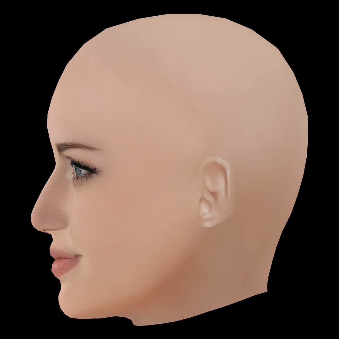 3D Miley Cyrus Head - Low Poly Head For Game - No Hair Model ...