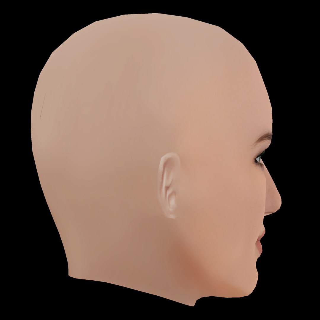 3D Miley Cyrus Head - Low Poly Head For Game - No Hair Model ...