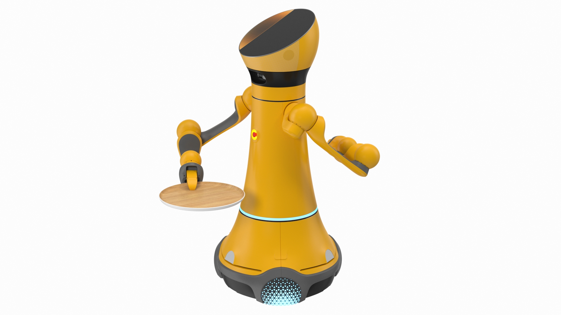 Service Robot Wooden Tray 3D Model - TurboSquid 1603221