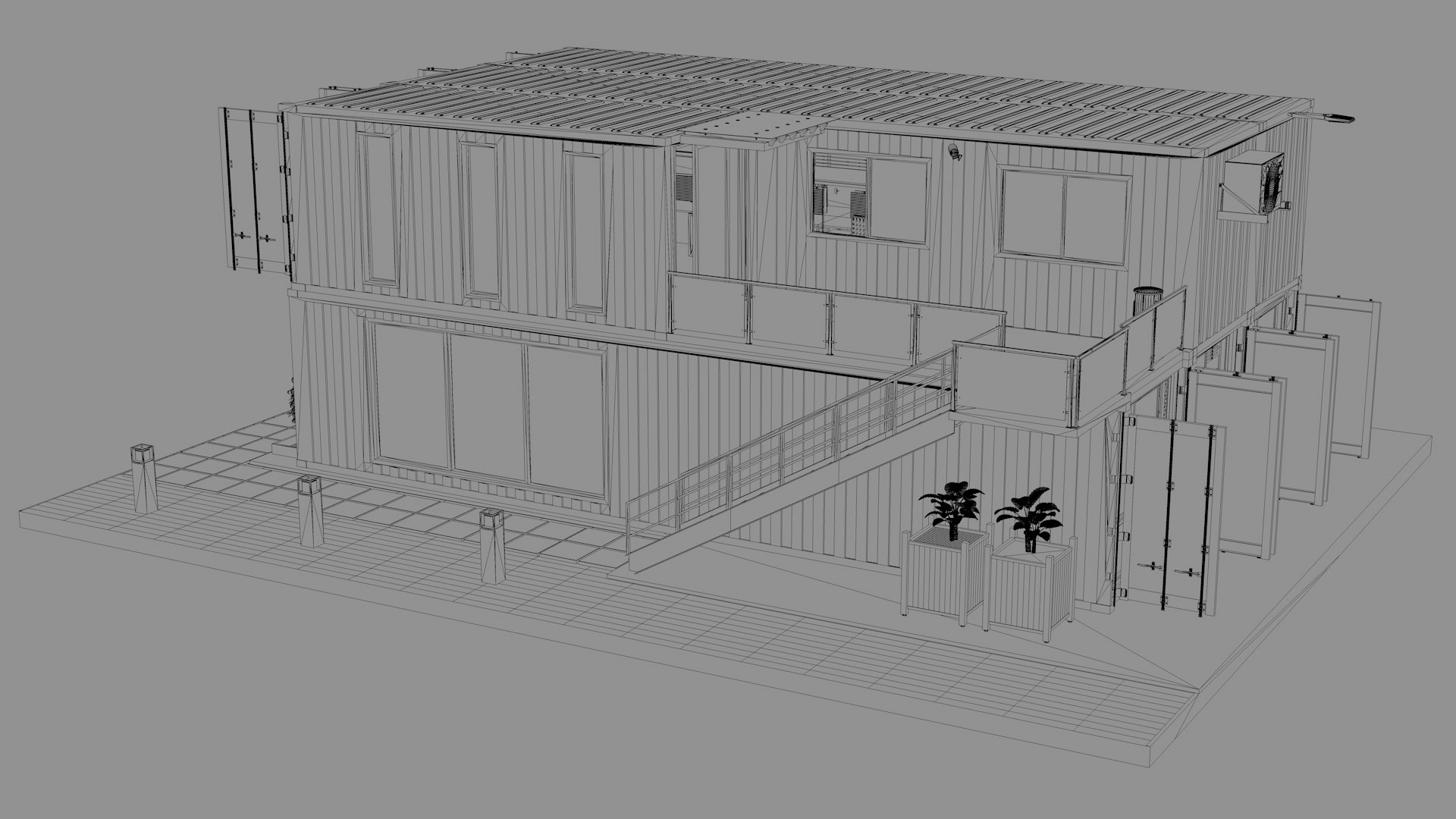 3D Model Container Office Building - TurboSquid 1772367