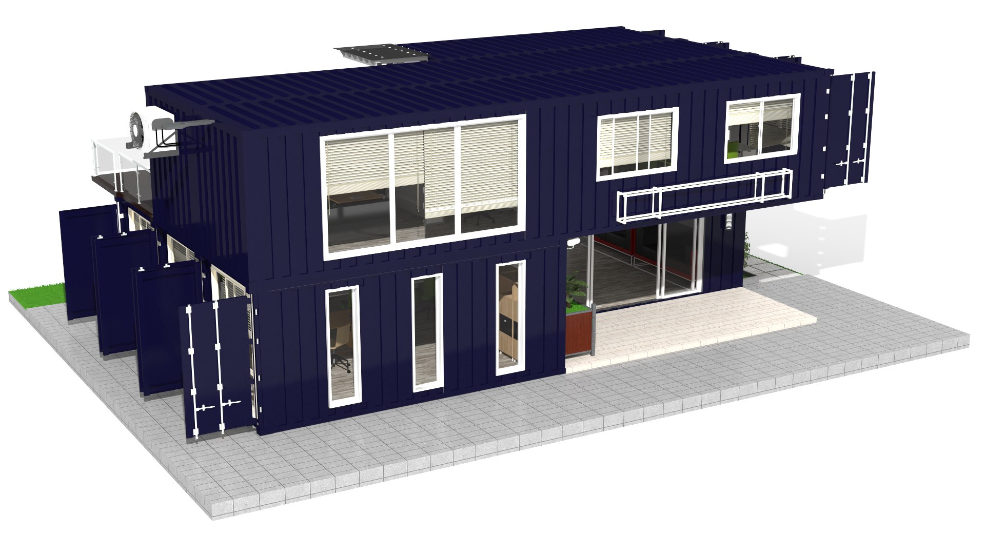 3D Model Container Office Building - TurboSquid 1772367