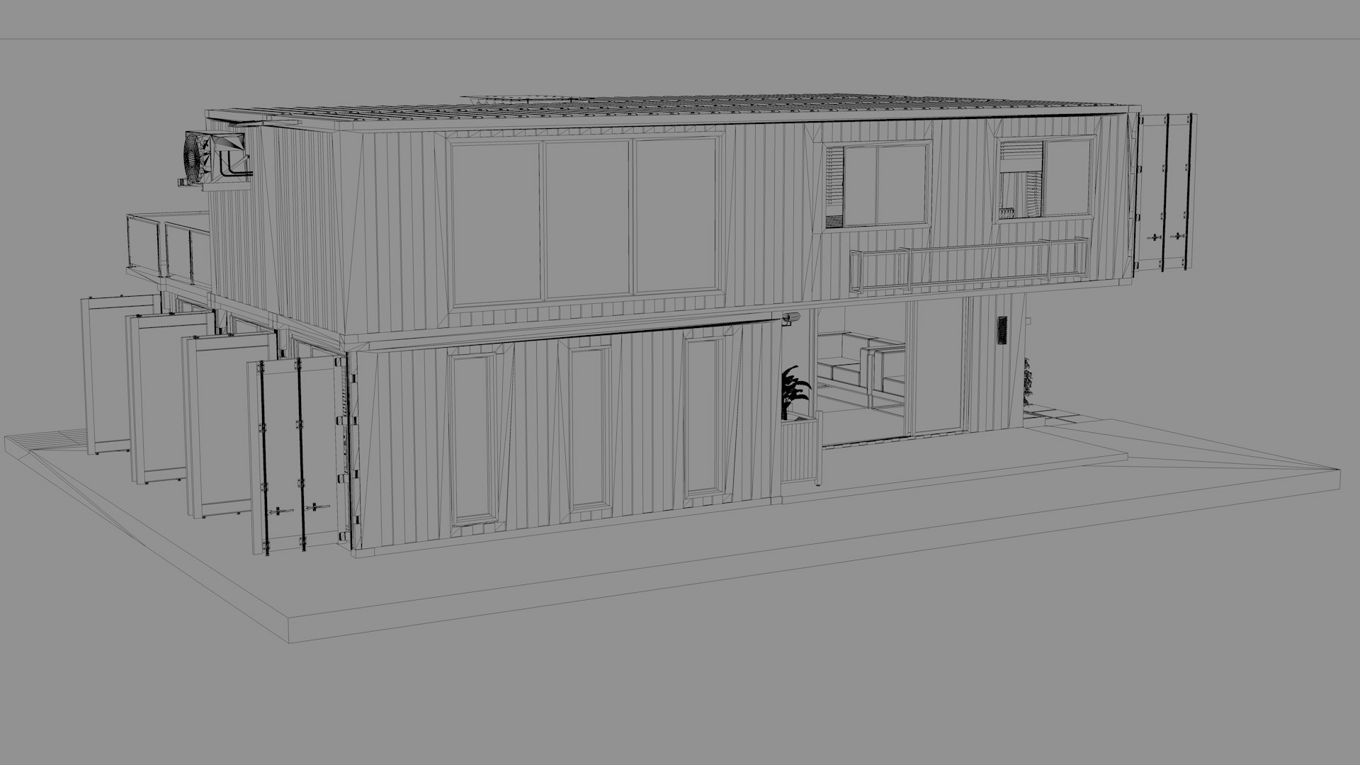3D Model Container Office Building - TurboSquid 1772367