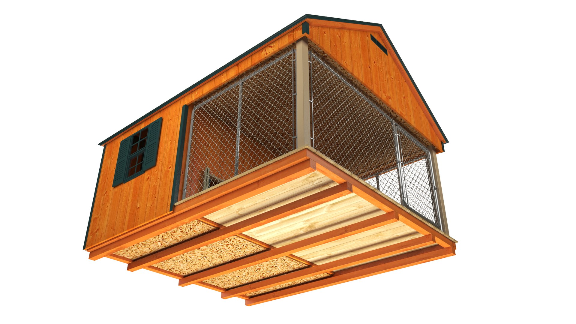 3D Outdoor Dog Kennel Model - TurboSquid 1968398