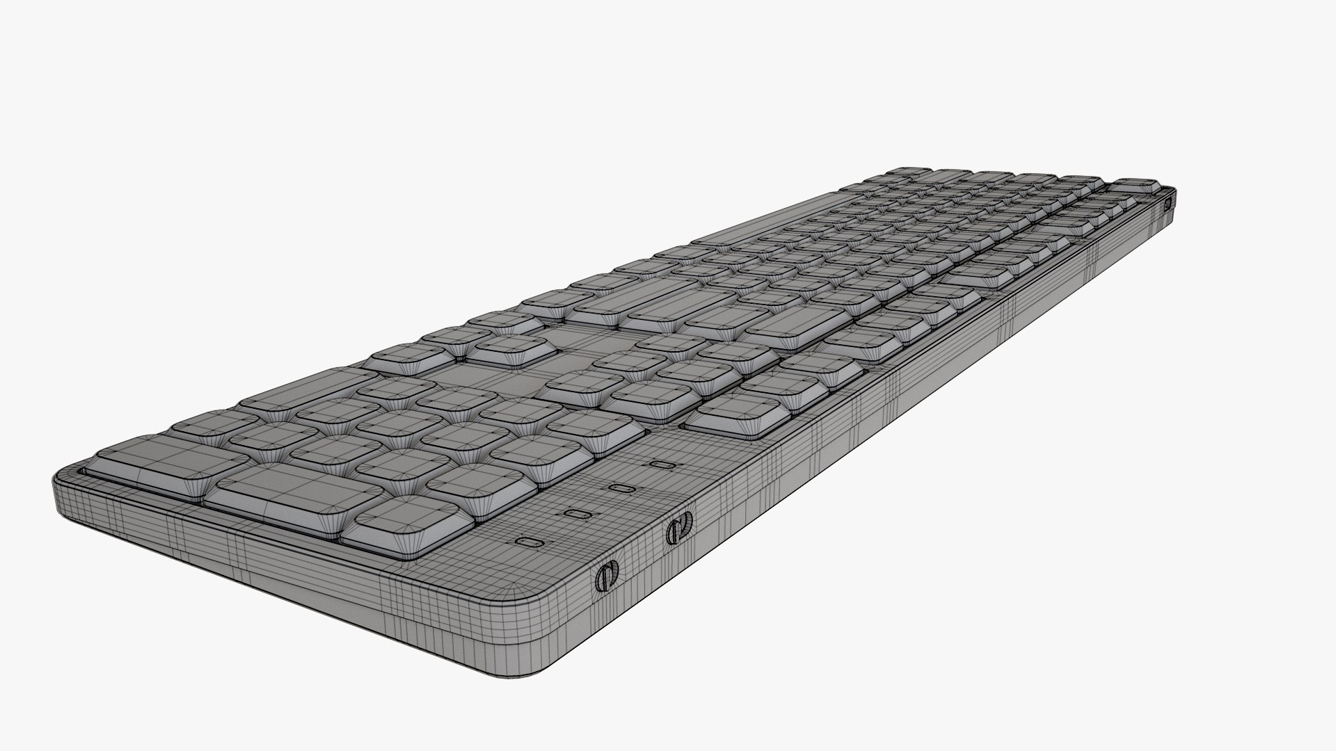 3D Full Size Keyboard White Model - TurboSquid 2074430