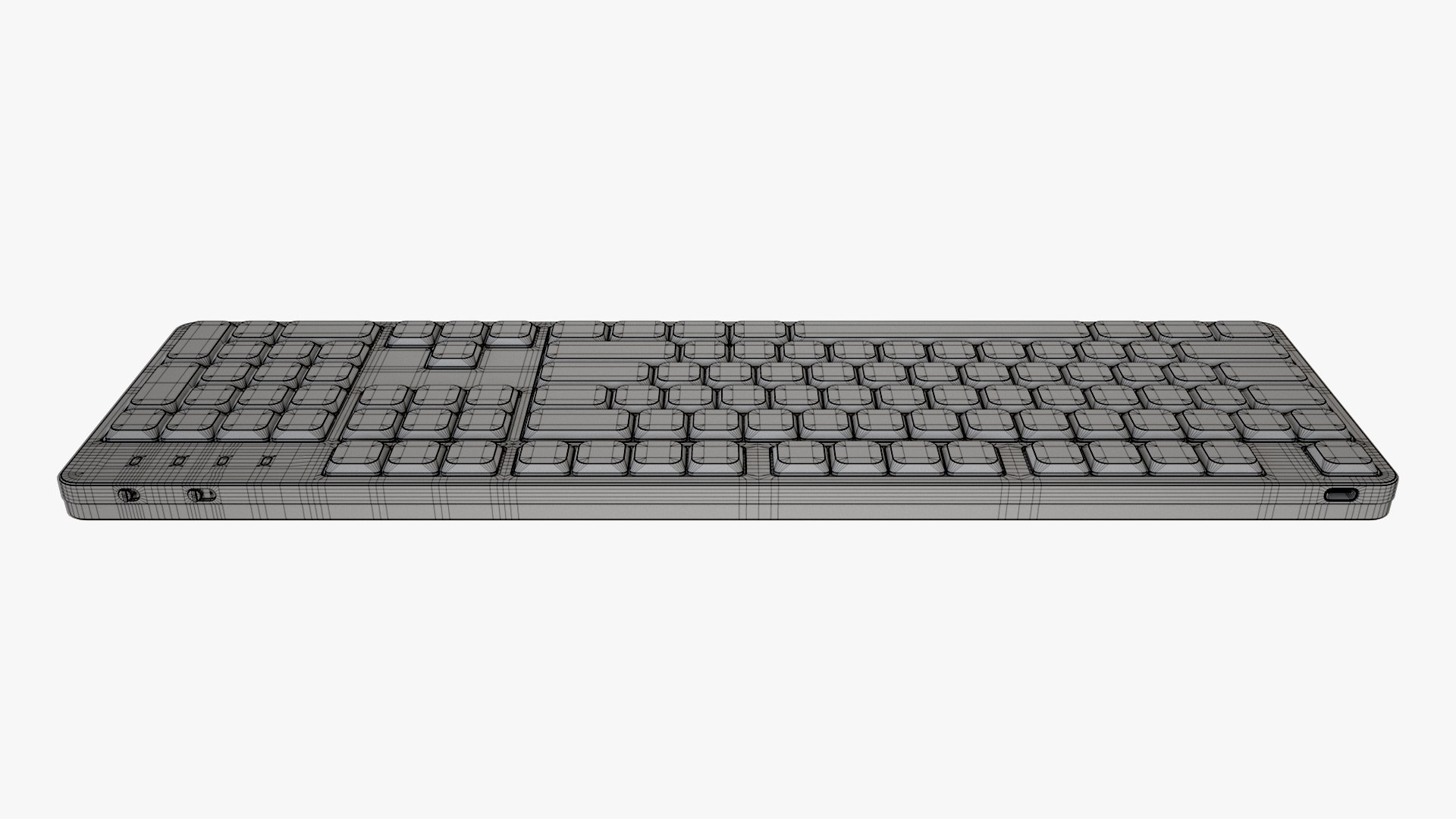 3D Full Size Keyboard White model - TurboSquid 2074430