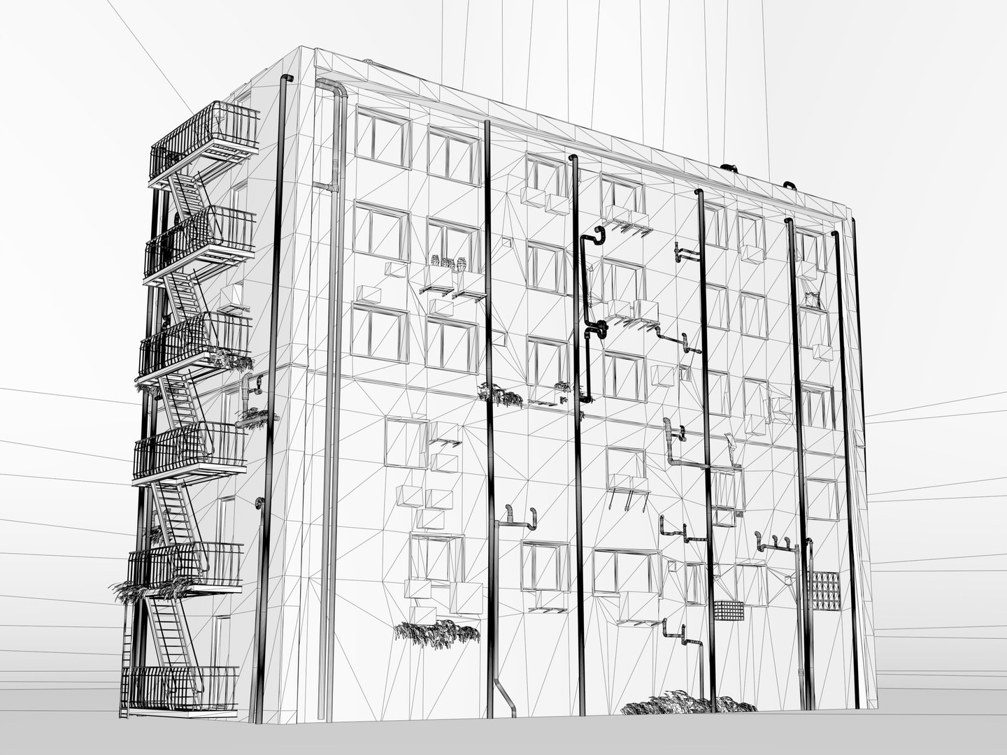 3D Apartment Building Vol.02 Model - TurboSquid 2146358