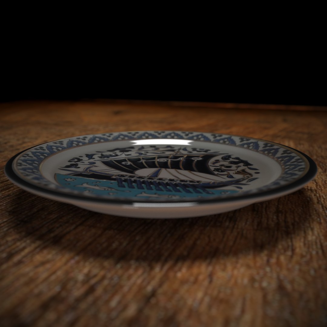 greek plate 3d model