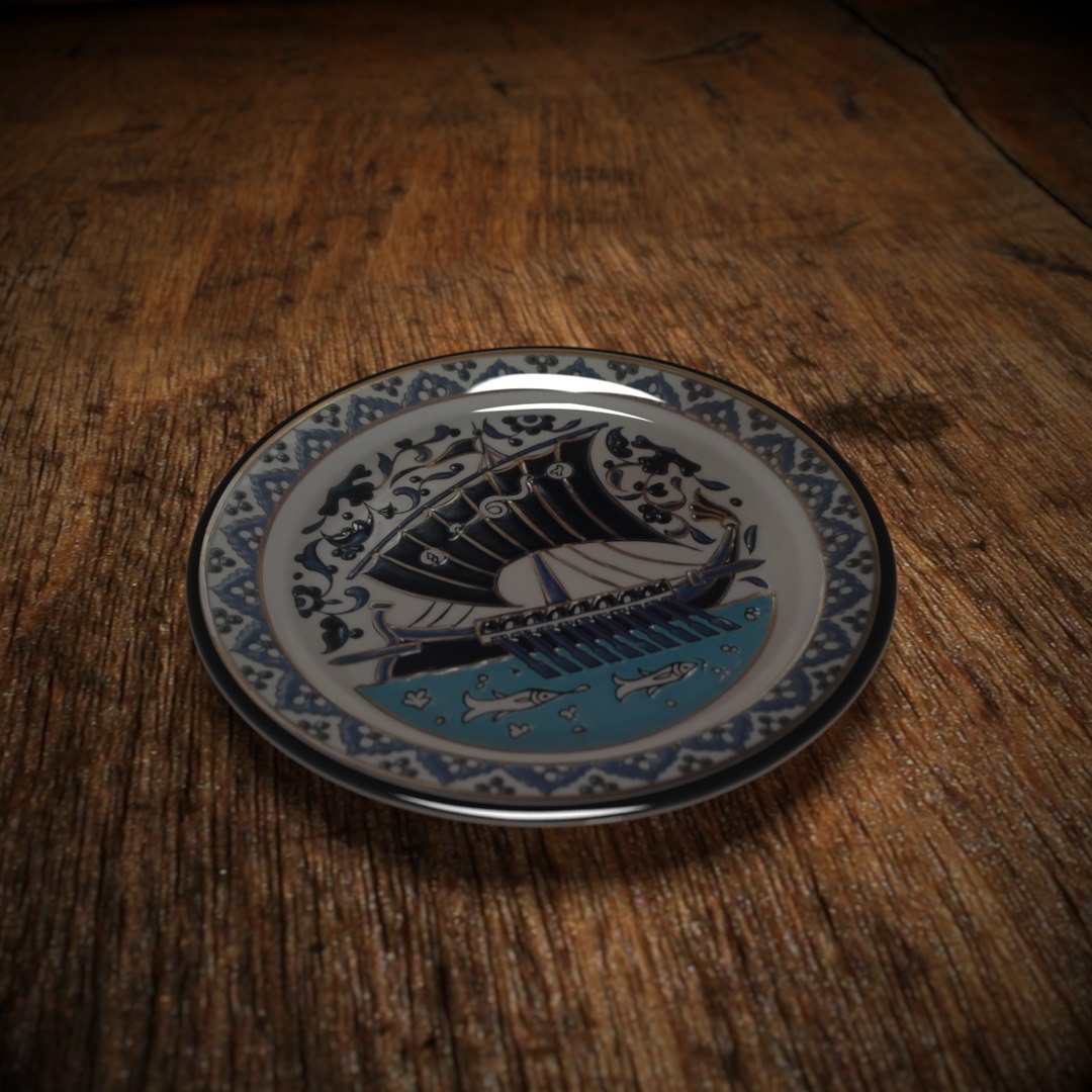 greek plate 3d model