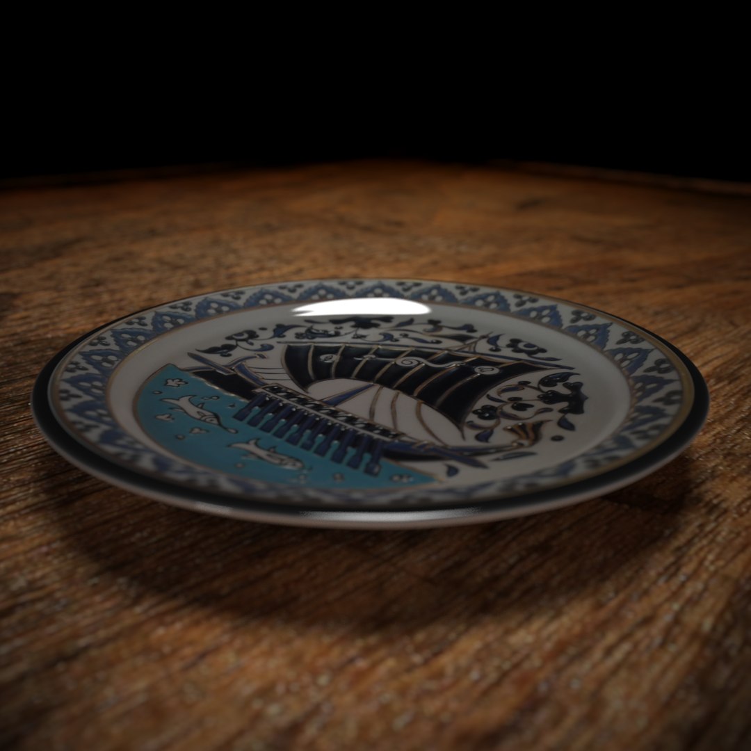 greek plate 3d model