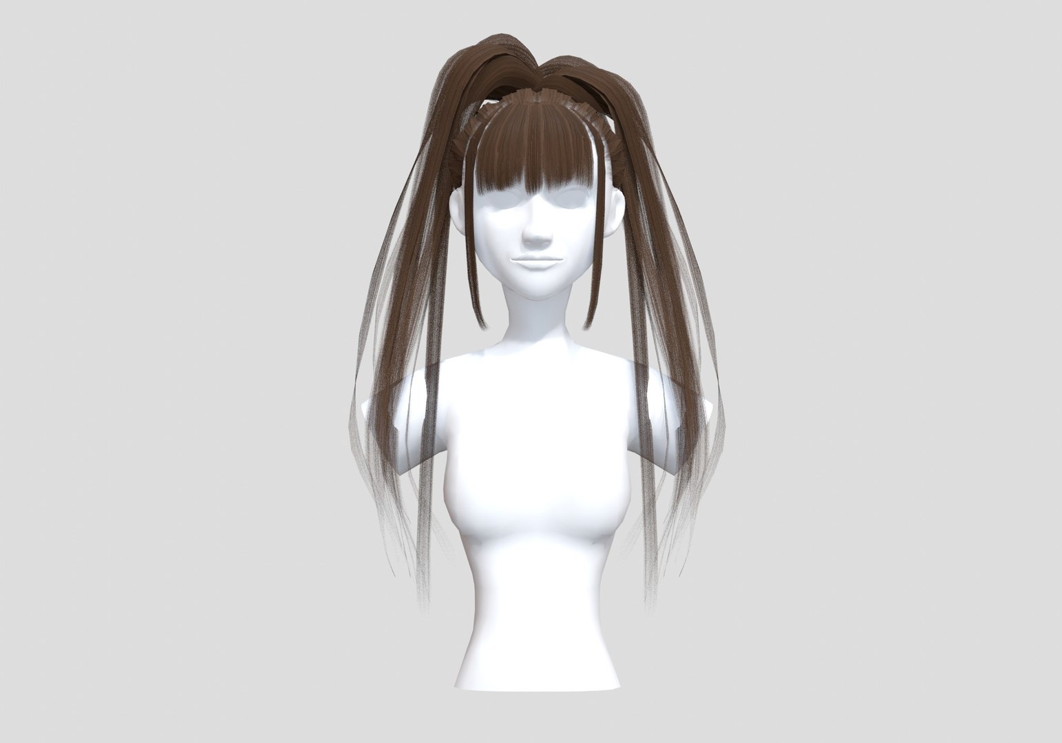 3D Cute Bangs Hairstyle - TurboSquid 1938099
