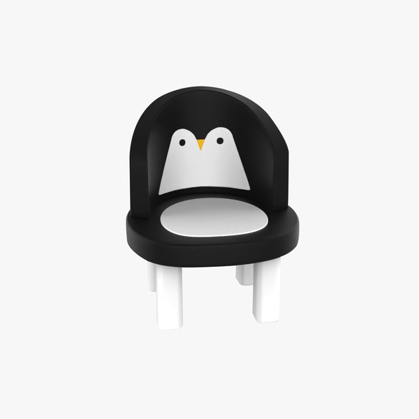 3D модель Кресло с изображением мультяшного пингвина - TurboSquid 2268204