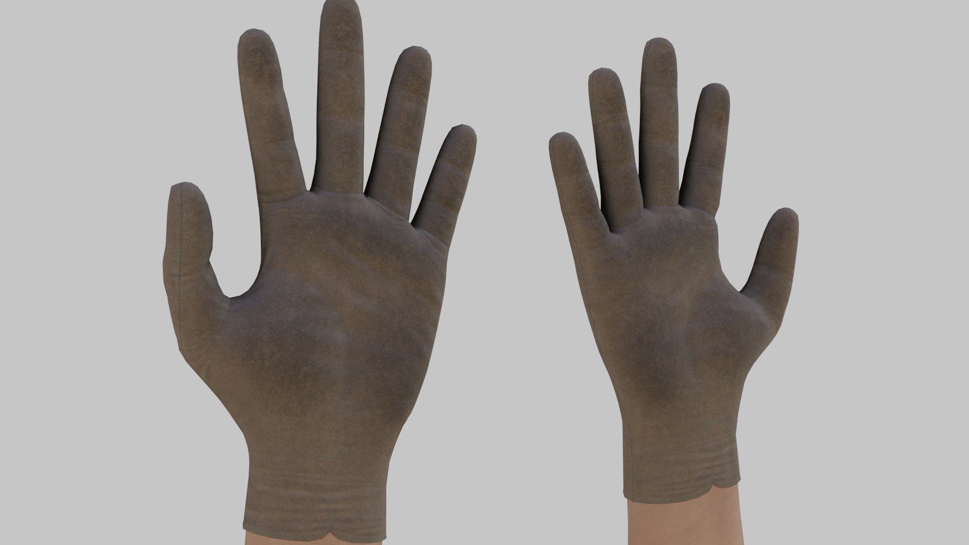 Rigged Hands Gloves Pbr 3D Model - TurboSquid 1503615