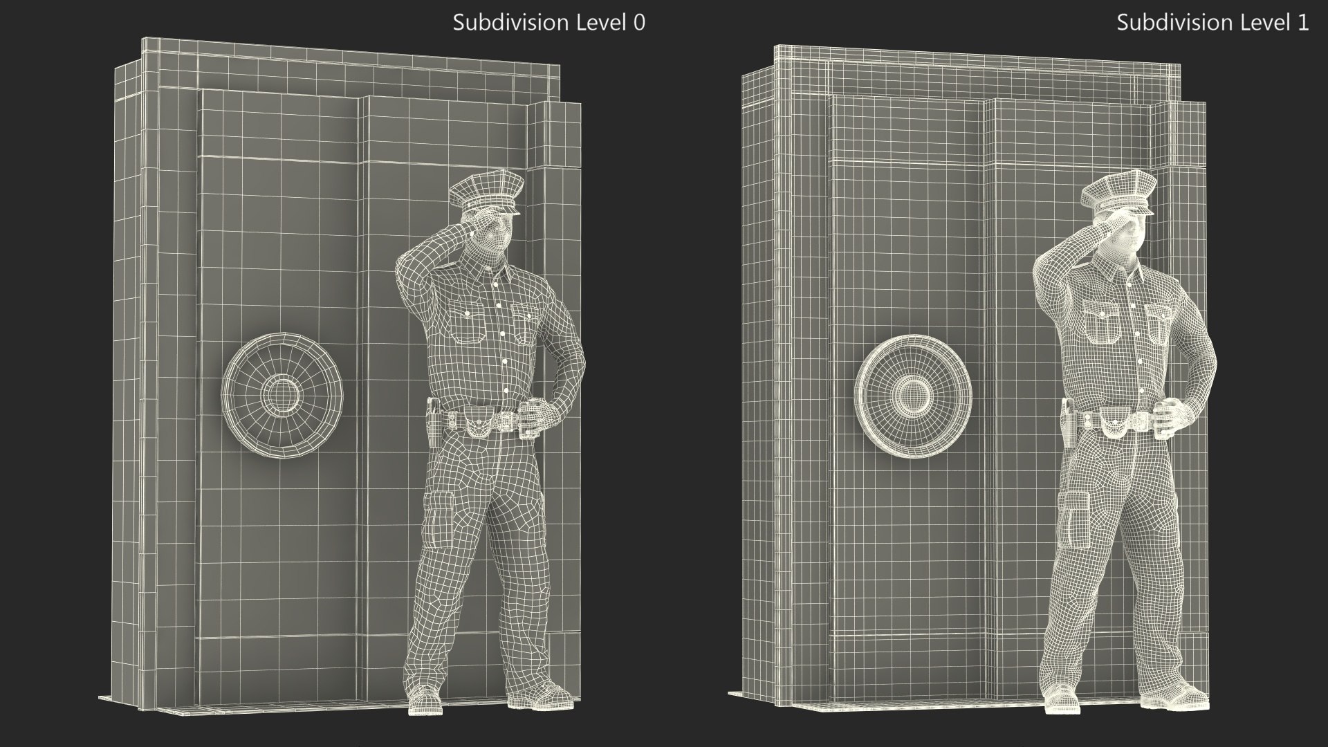 3D Security Guard With Bank Vault Model - TurboSquid 2350500
