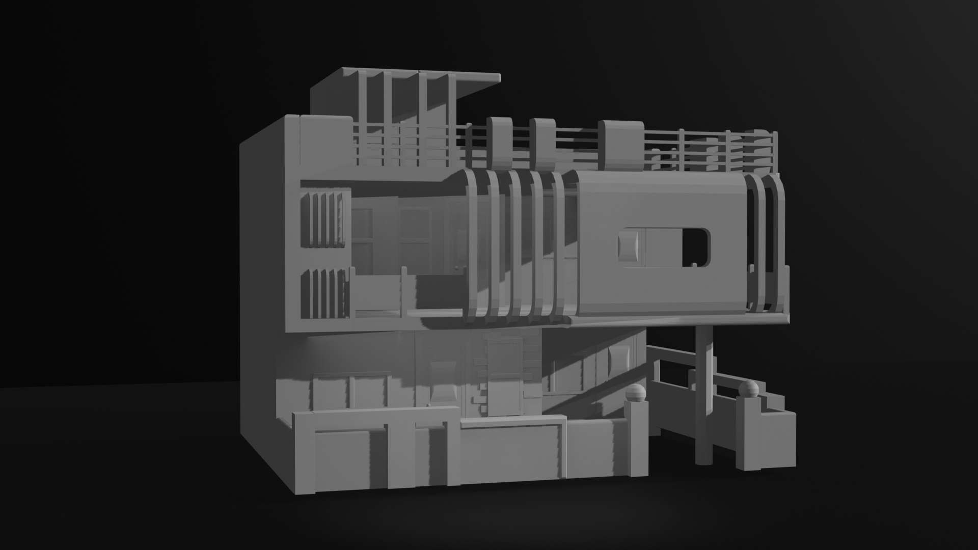 3D 3D Low Poly Modern House Model - TurboSquid 2375477