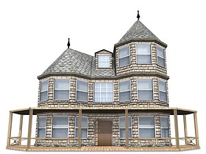 Low Poly Victorian House 3D Models for Download | TurboSquid