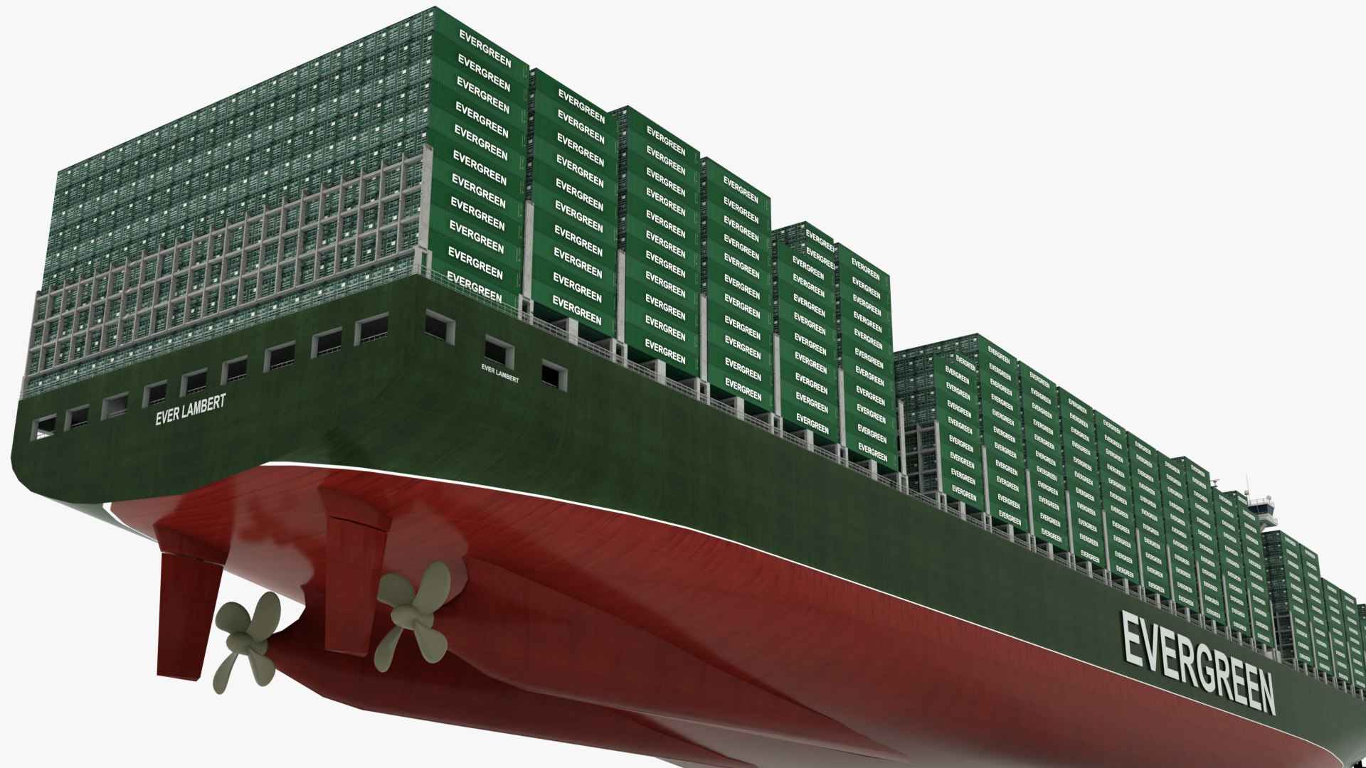 Container Ship Evergreen Ever Lambert model - TurboSquid 1732012