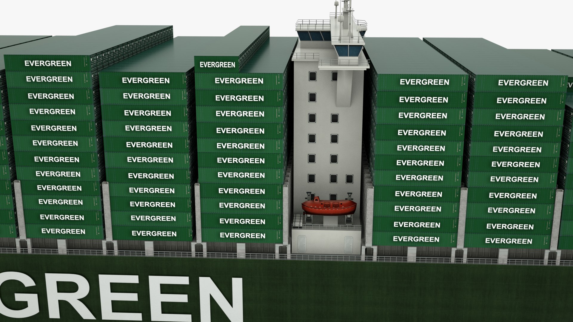 Container Ship Evergreen Ever Lambert model - TurboSquid 1732012