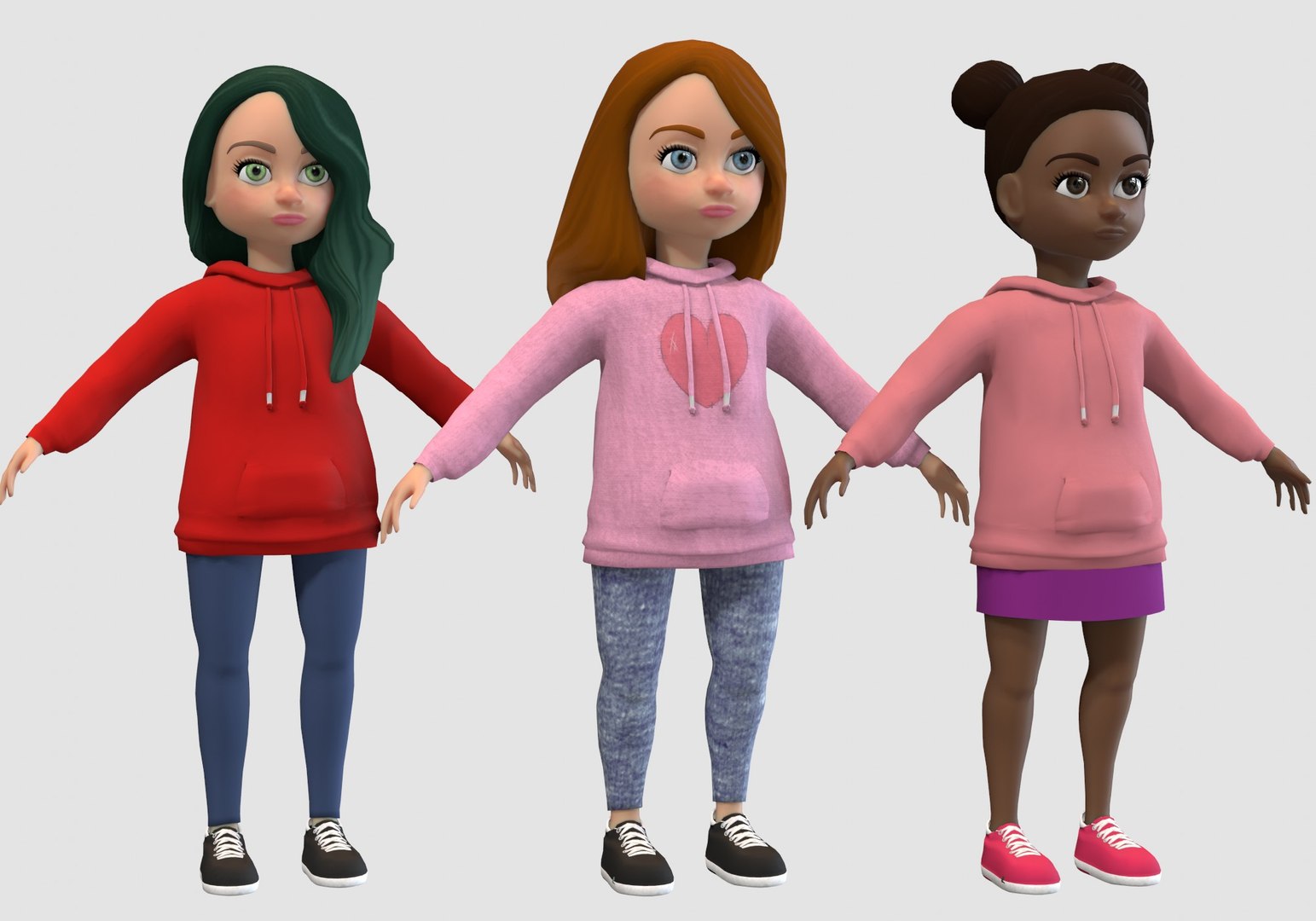 Cartoon characters collection 3D model - TurboSquid 1921738