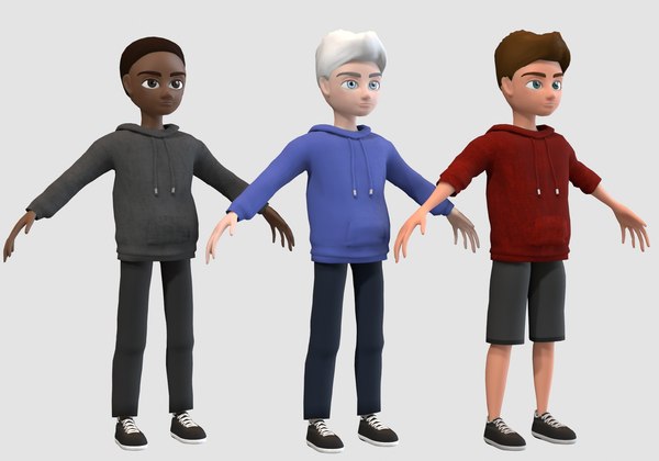 Cartoon characters collection 3D model - TurboSquid 1921738