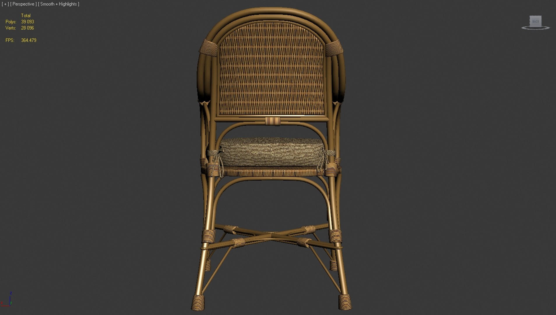 Straw Traw Chair 3d Model