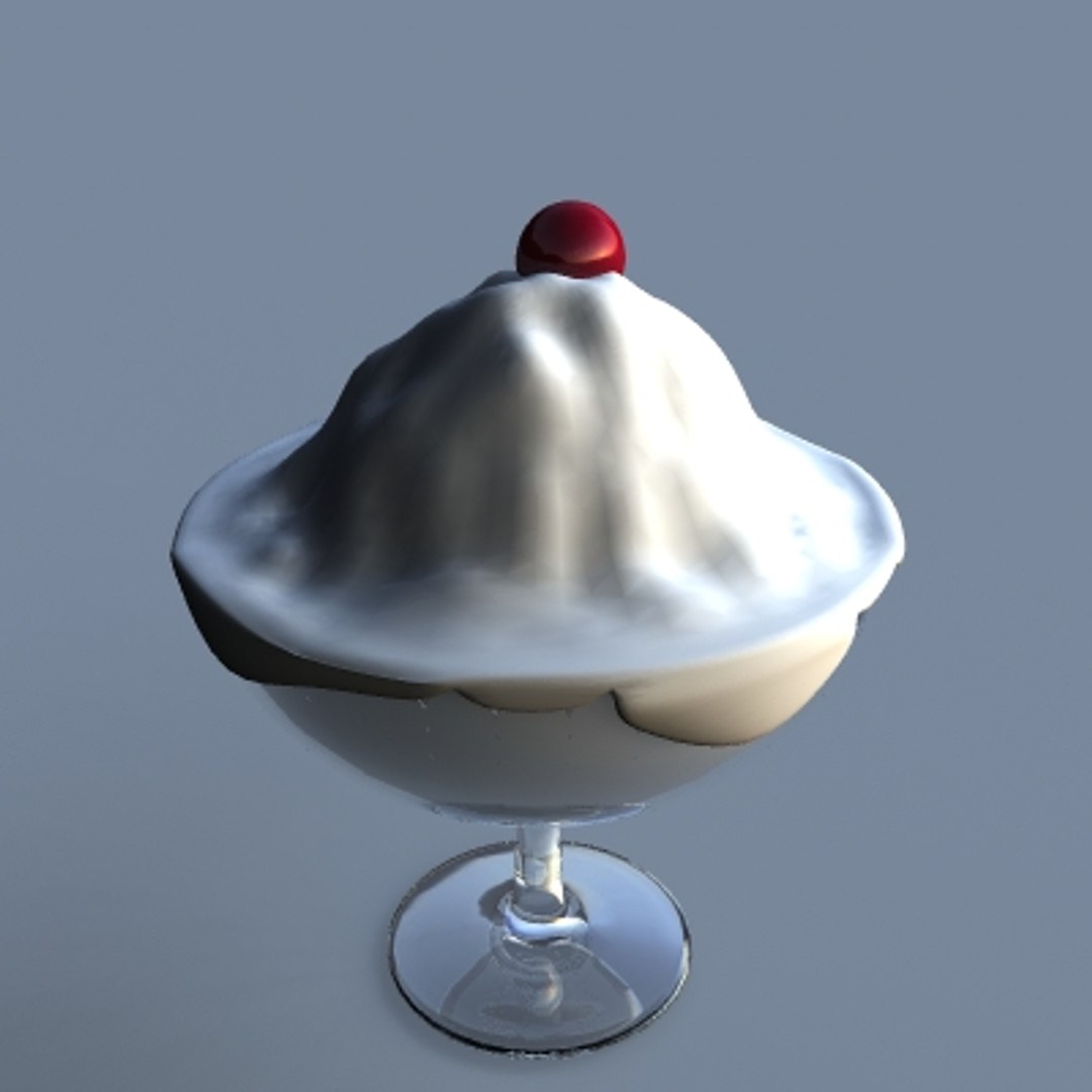 3d Icecream Glass Cup Model