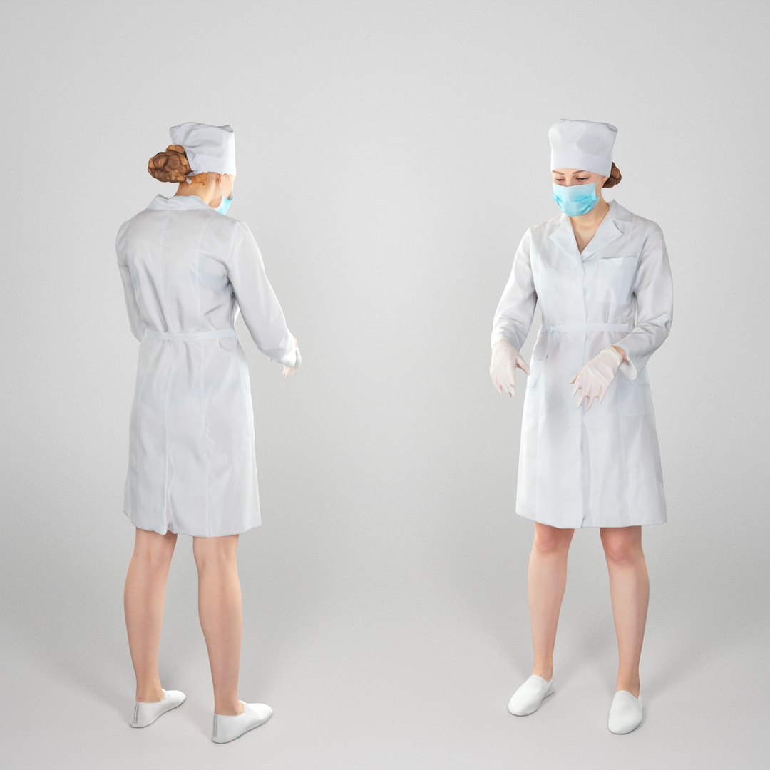 Human Young Woman Uniform Model - TurboSquid 1500214