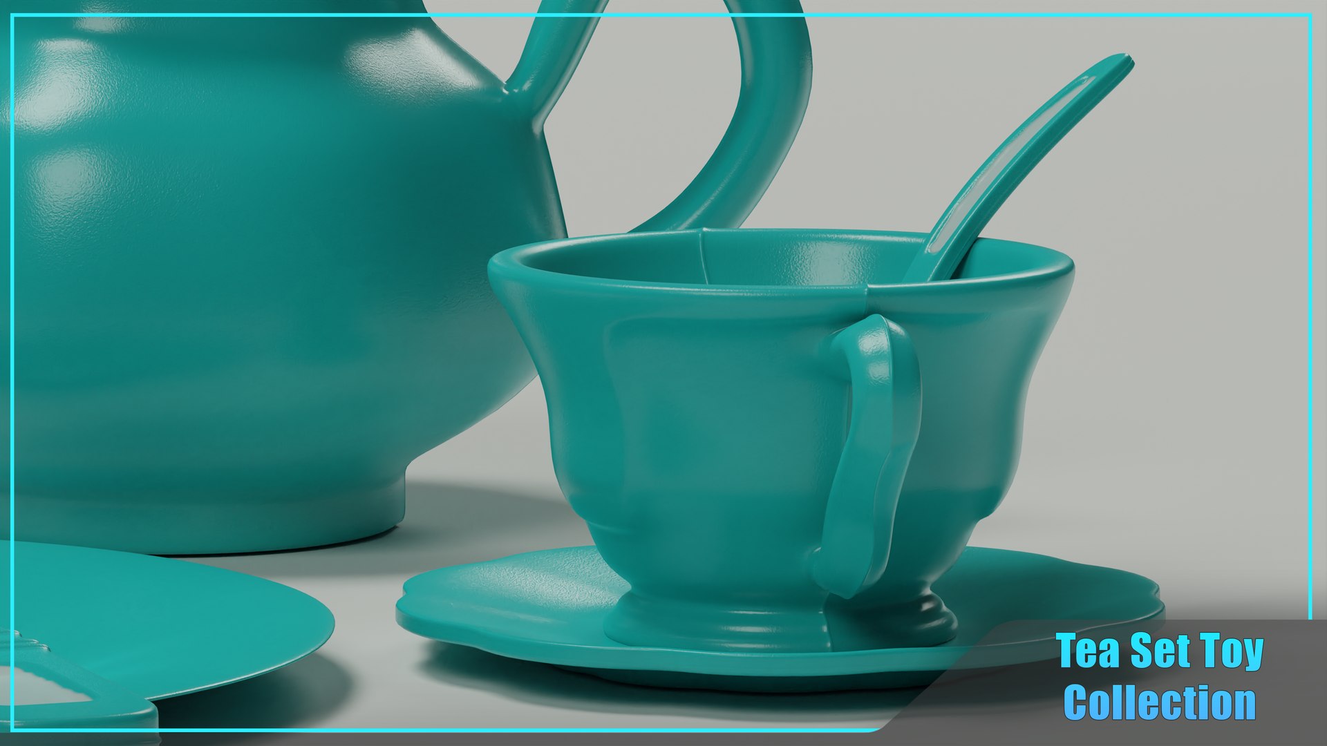 3D Tea Set Toy Collection Model - TurboSquid 1991337
