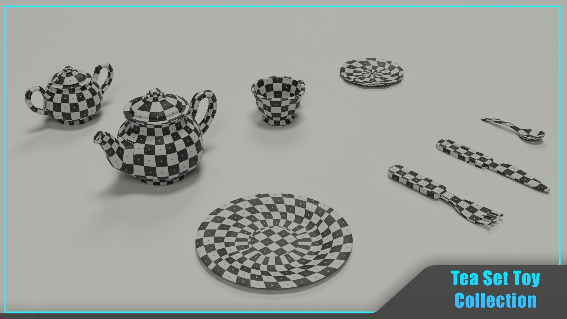 3D Tea Set Toy Collection Model - TurboSquid 1991337