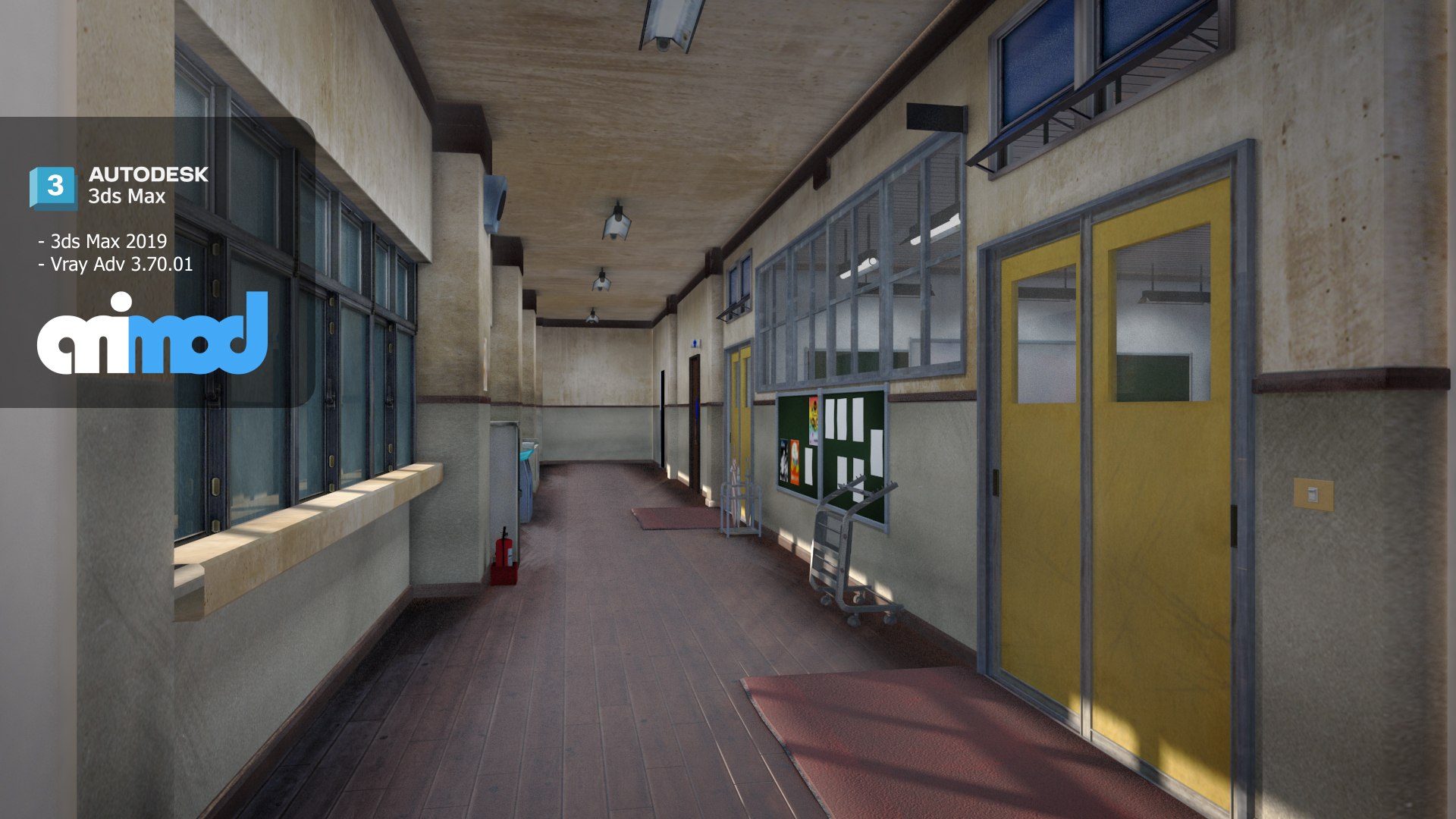 modelo 3d Pasillo de la escuela japonesa MAX - TurboSquid 2279219