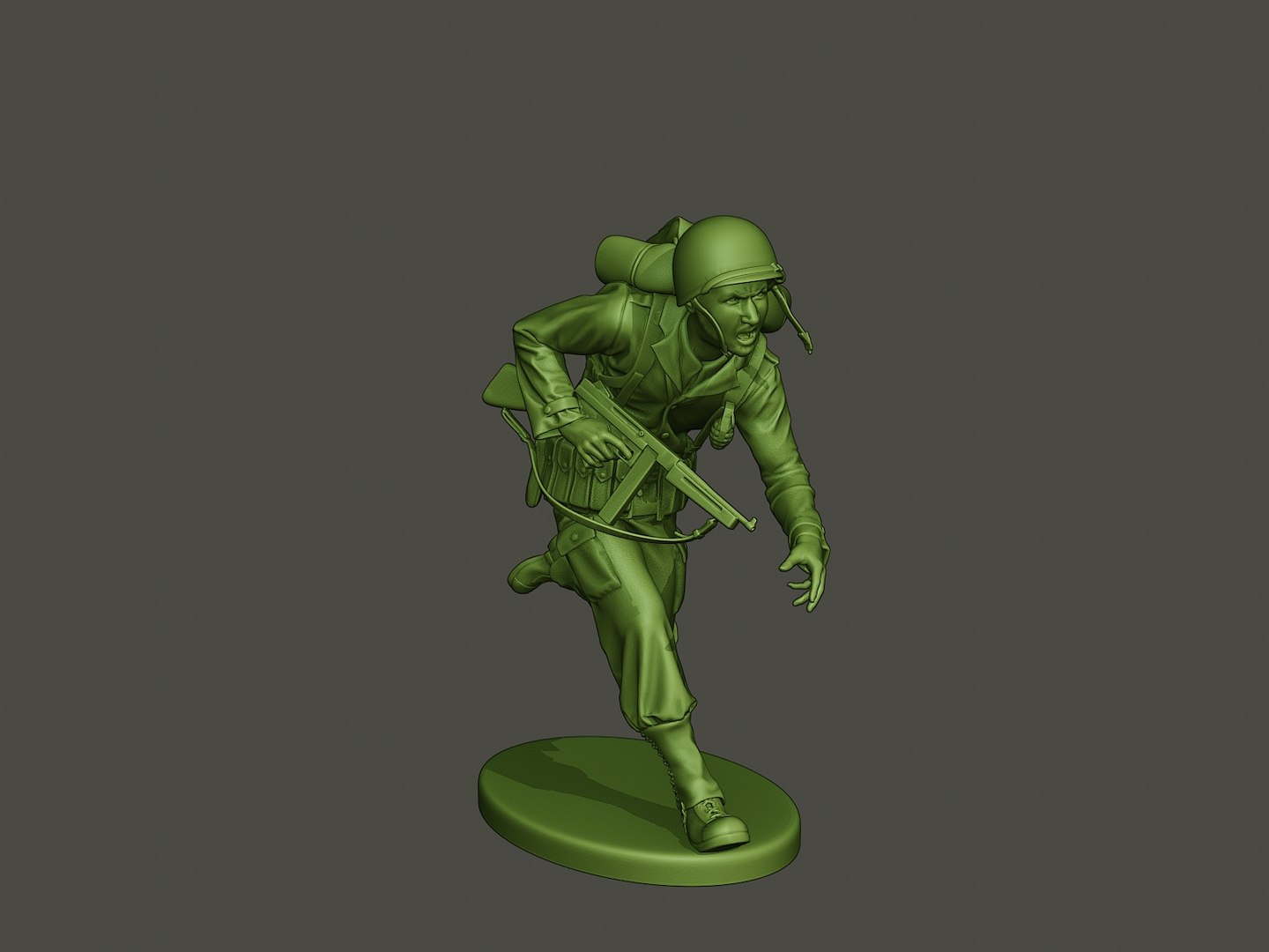 American Soldier Ww2 Run 3D Model - TurboSquid 1403722