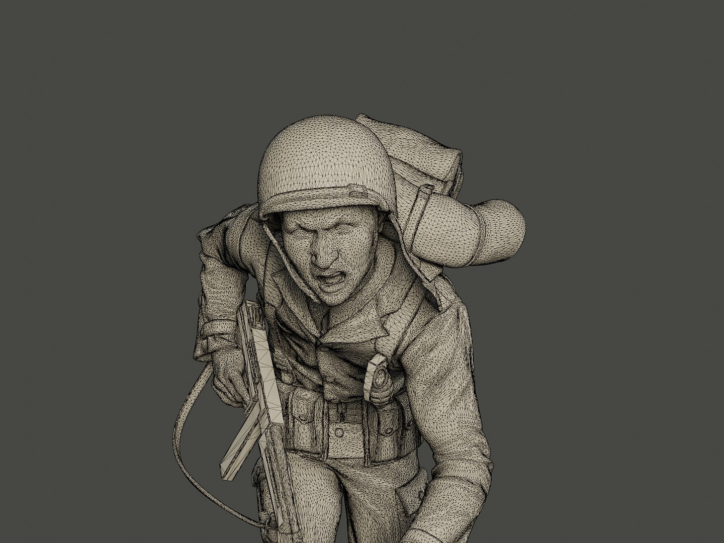 American Soldier Ww2 Run 3D Model - TurboSquid 1403722