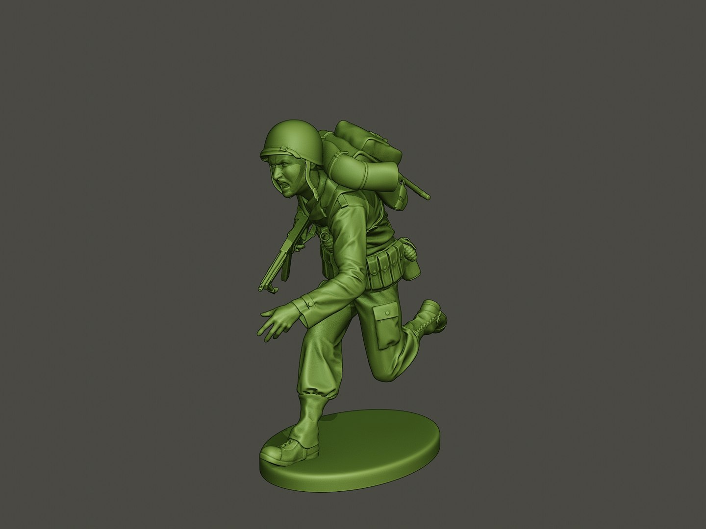 American Soldier Ww2 Run 3D Model - TurboSquid 1403722