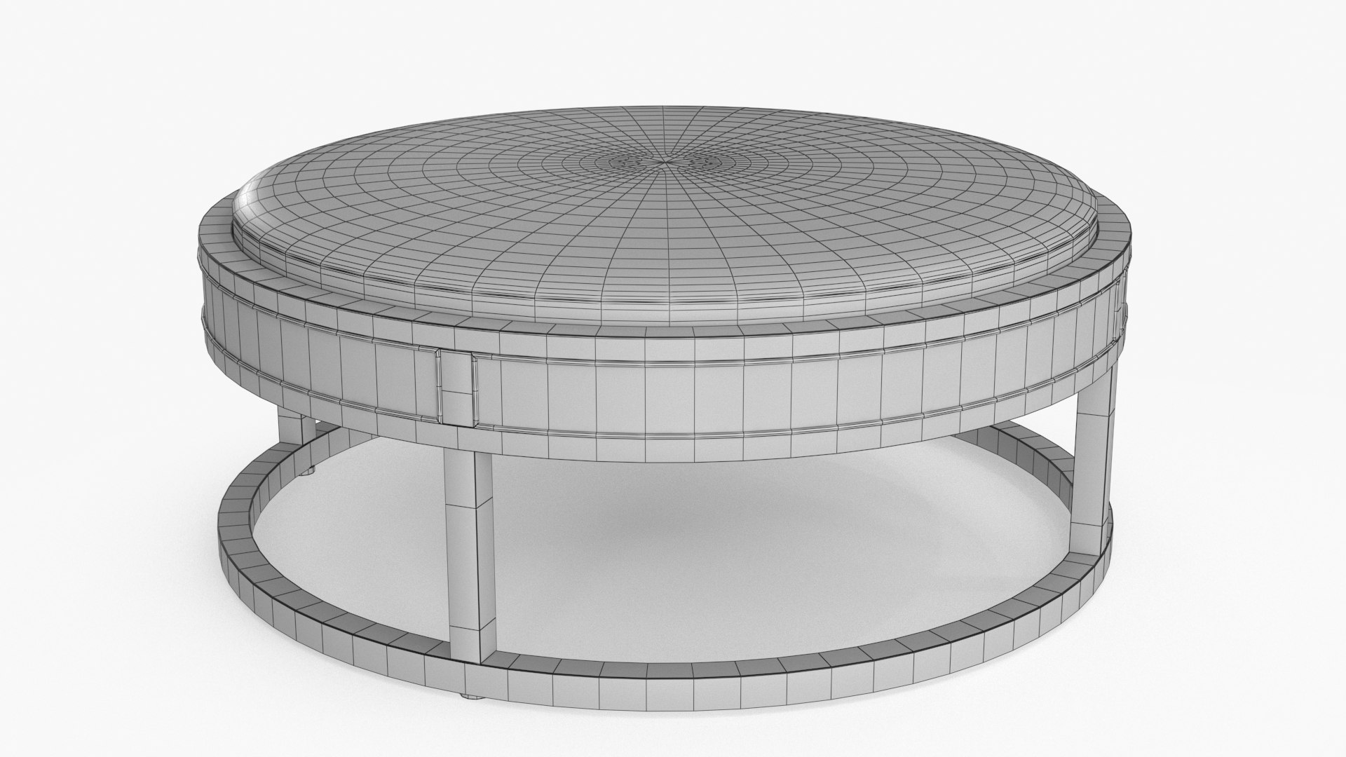 3D Vintage Ottoman - TurboSquid 2247259
