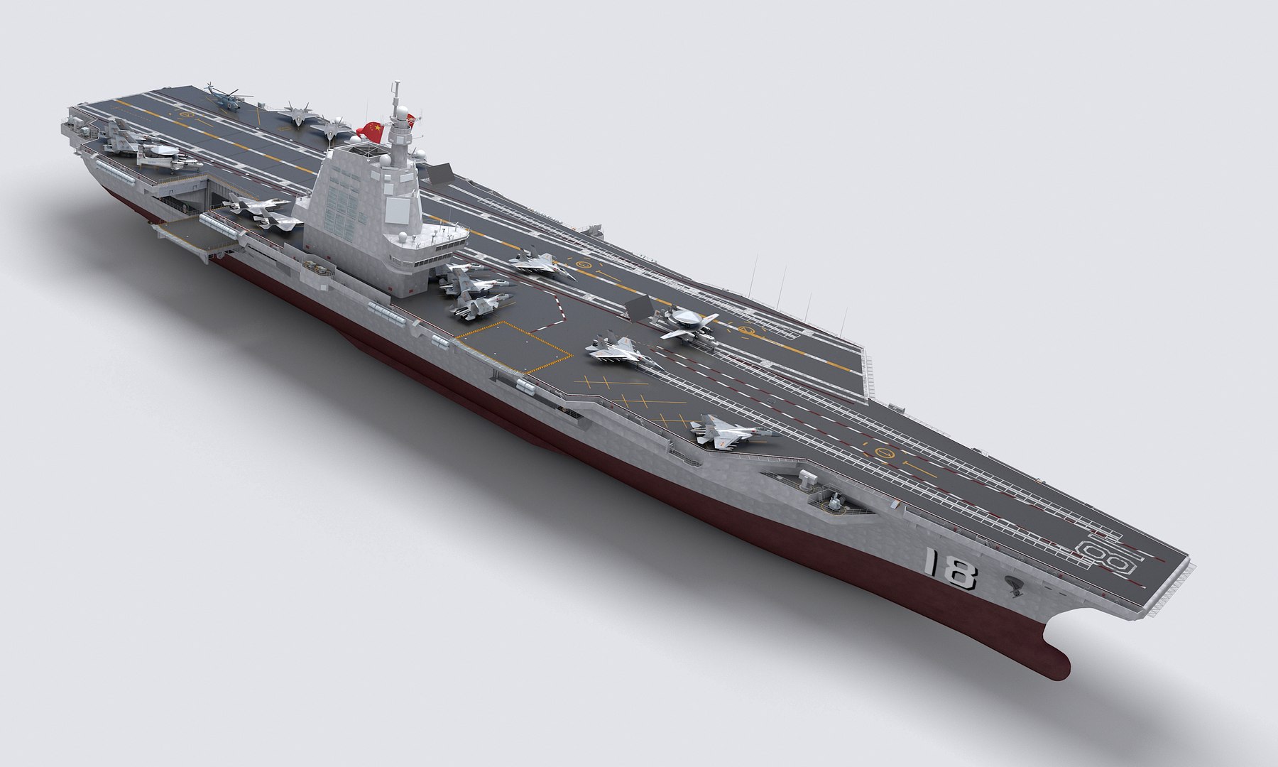 China Aircraft Carrier CV-18 Fujian Model - TurboSquid 2420031
