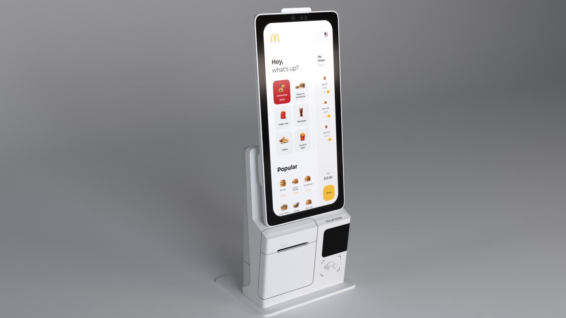 SUNMI K2 Mini Self-service POS Kiosk 3D Model - TurboSquid 2128830