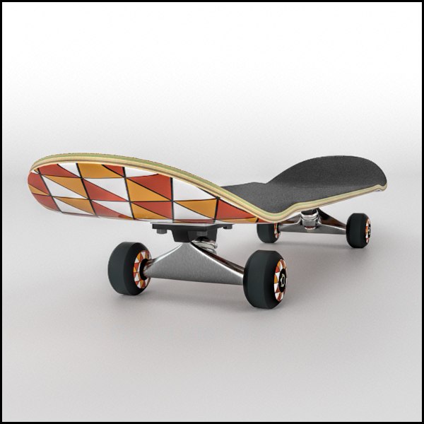 skateboard complete 3d model