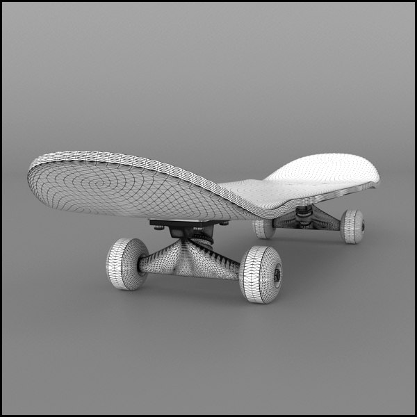 skateboard complete 3d model
