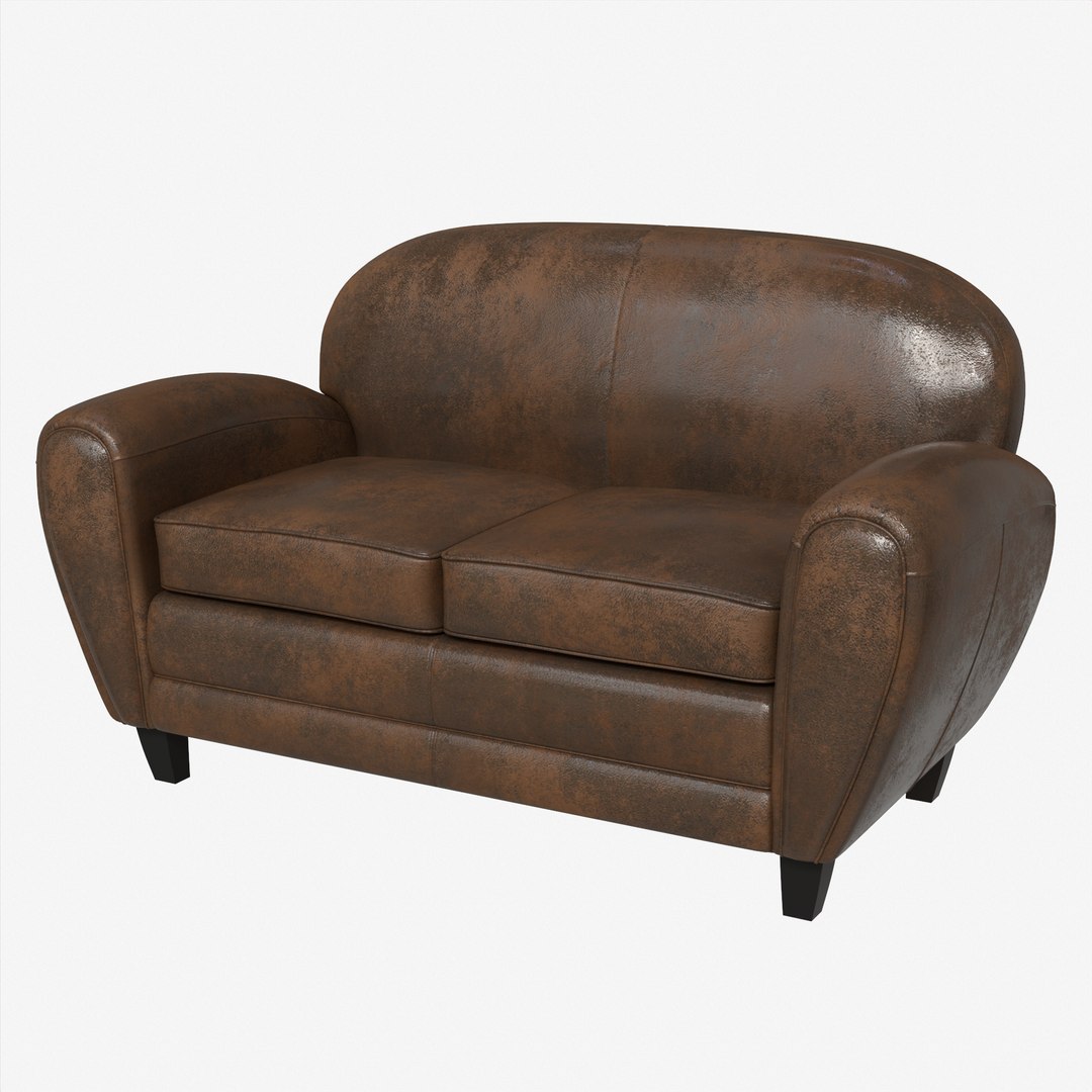 3D Canape CLUB sofa NEW YORK vintage brown - TurboSquid 2094232