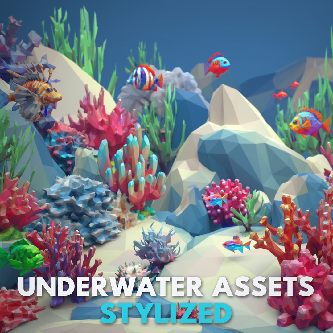Stylized Underwater Game Assets - 240325 Model - TurboSquid 2209221
