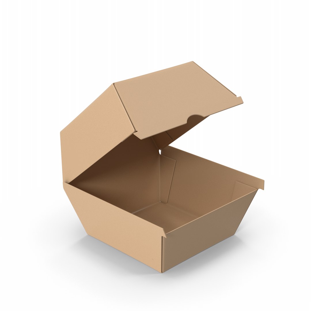 Open Burger Box 3D Model - TurboSquid 2039205